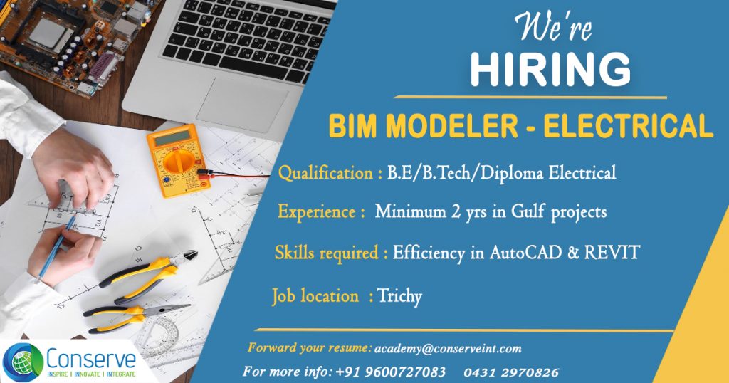 BIM Modeler- Electrical | Conserve Solution